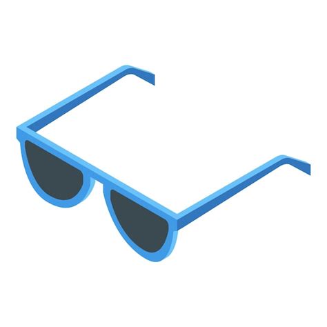Premium Vector Blue Sunglasses Icon Isometric Style
