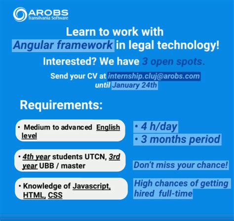 Arobs Internship Angular Facultatea De Matematic I Informatic
