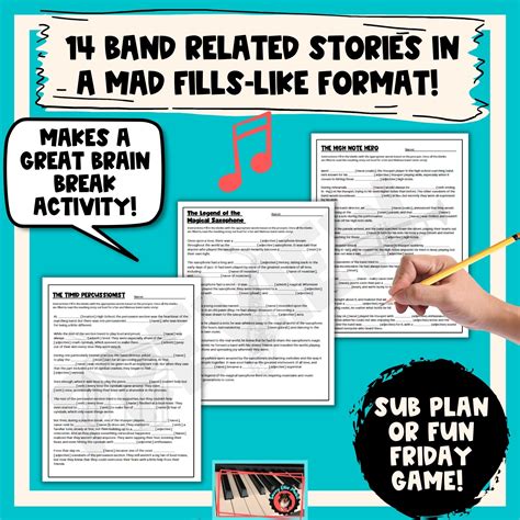 Band Tales 14 Mad Fills Story Activities For Band Brain Break Game