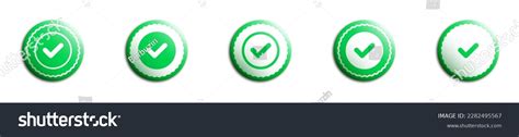 Profile Verification Check Marks Icons Stickers Stock Vector Royalty