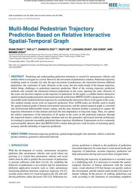 PDF Multi Modal Pedestrian Trajectory Prediction Based On Relative Interactive Spatial