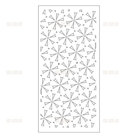 Decorative Lattice «stars Model V Nscre 0475 Eps Dxf Cdr 2d