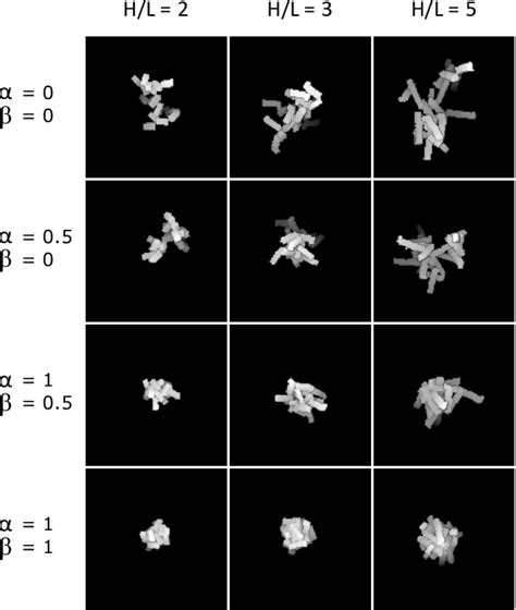 Aggregates Generated Using Platelets With Different Shape Ratio Hl And Download Scientific