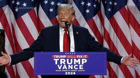 Trump Claims A Powerful Mandate In Election Night Speech Calls For