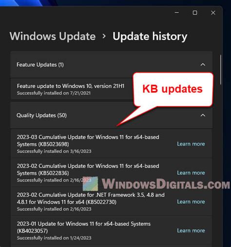 how to check if a kb update is installed in windows 11