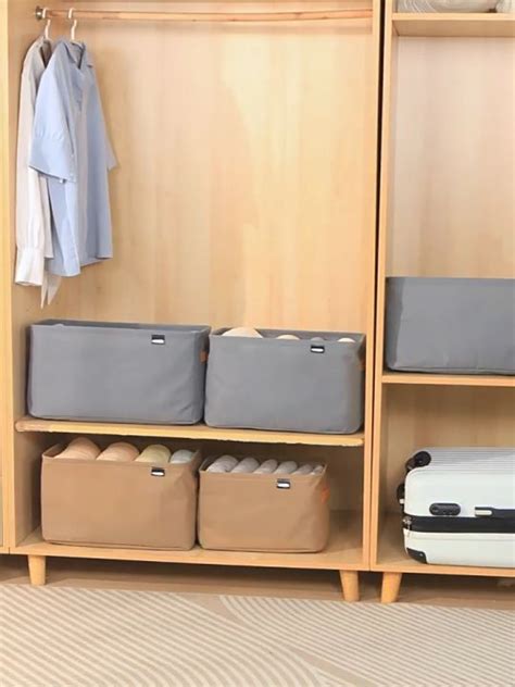 Mph Foldable Storage Box Closet Storage Basket With Metal Frame And Metal