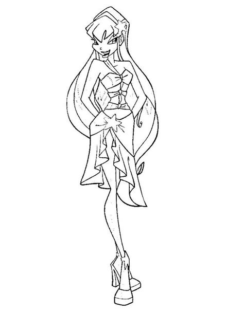 Winx Musa Mythix Coloring Page Free Printable Pdf