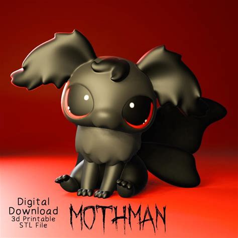 Mothman Digital Download 3d Printable Stl File 3d Model Etsy