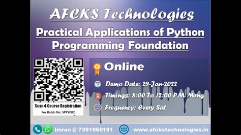 Practical Applications Of Python Programming Foundation Demo Conducted