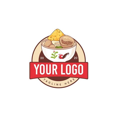 Premium Vector Bakso Indonesian Meatball Hand Drawn Logo