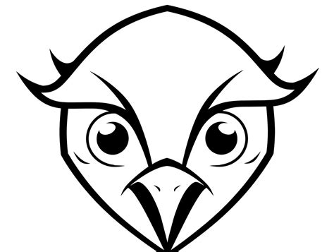 Tranquil Crane Illustration Coloring Page