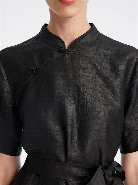 Xiang Yun Silk Mandarin Collar Cheongsam Qipao Mini Dress In 2024