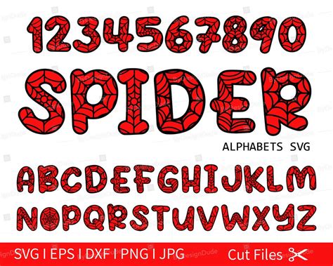 Spider Alphabet Svg Spider Font Svg Spider Font Spider Web Font