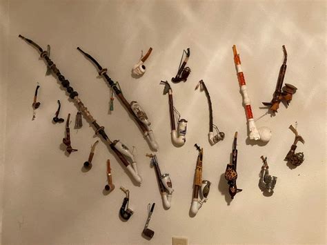 Lot 223 Awesome Wall Of Vintage Tobacco Pipes Of All Sizes Adams
