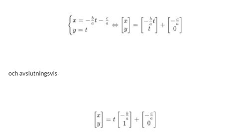Linjär Algebra Normalform Till Parameterform Matematikuniversitet