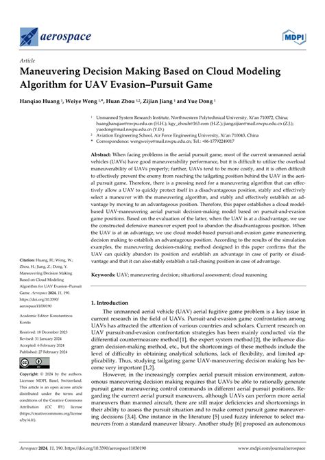 Pdf Maneuvering Decision Making Based On Cloud Modeling Algorithm For