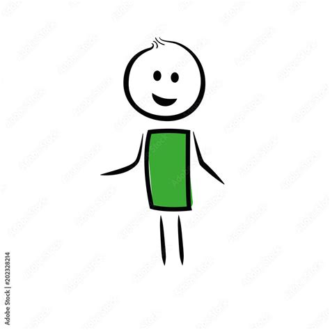 Kind Strichmännchen Stock Vector Adobe Stock