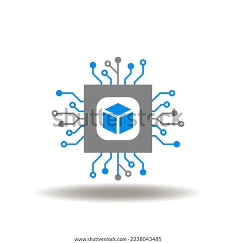 Vector Illustration Semiconductor 3d Cube Symbol Stock Vector Royalty
