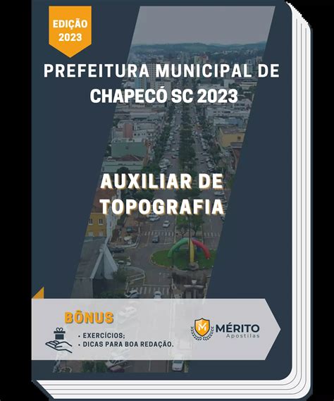 Apostila Auxiliar de Topografia Prefeitura de Chapecó SC 2023 Mérito