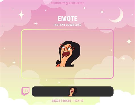 Linda Belcher Laughing Emote Bobs Burgers Emote Twitch Emote Twitch Meme Etsy