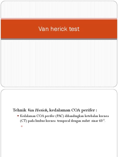 Van Herick Pdf