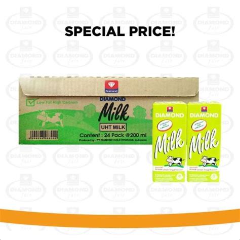 Jual DIAMOND MILK UHT LOW FAT HIGH CALCIUM 200 ML PROMO SPESIAL Di