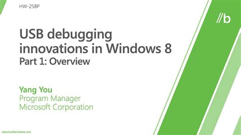 USB Debugging Innovations In Windows Part Overview Ppt Download