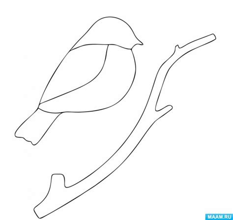 снегирь рваная шаблоны для аппликаций