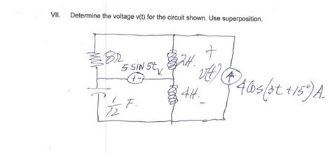 Solved VII Determine The Voltage V T For The Circuit Chegg