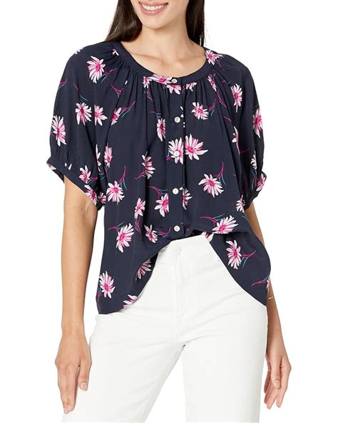 Womens Karen Kane Short Sleeve Peasant Top