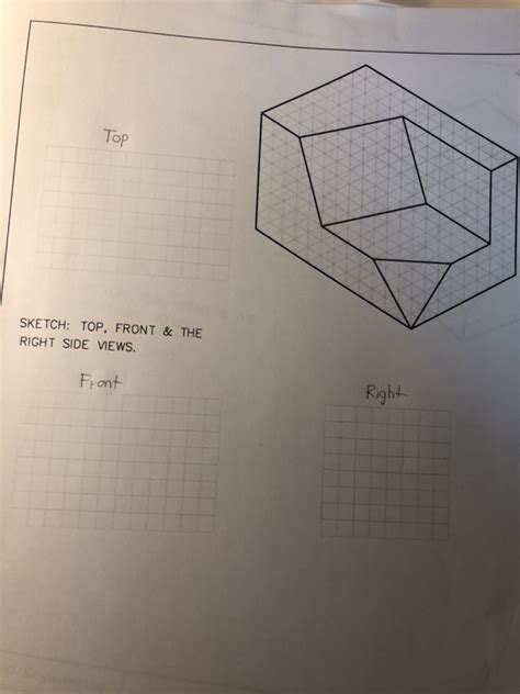 Solved Top SKETCH TOP FRONT THE RIGHT SIDE VIEWS Front Chegg Com