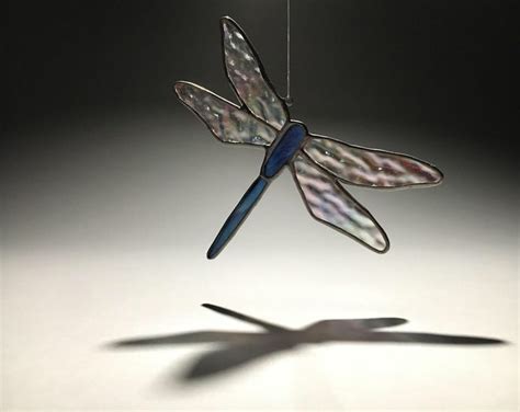Dragonfly Handcrafted 3 Dimensional Stained Glass Dragonfly Suncatcher