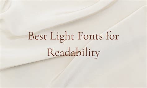 15 Best Light Fonts For Readability Pttrns
