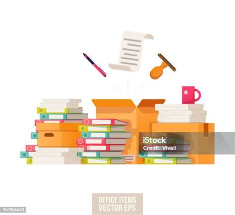 판지 상자에 격리입니다 관료 주의 서류 사무실 아이콘입니다 인쇄 아카이브 작업 개념에 대한 스톡 벡터 아트 및 기타 이미지 개념 공부 과로 Istock