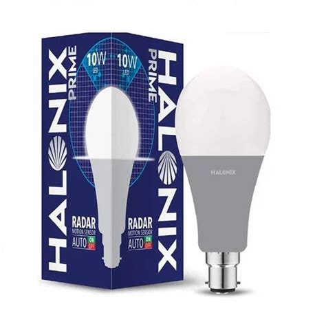 Electric Plastic Halonix Radar Motion Sensor Bulb Lighting Color Cool White 15w At Rs 280