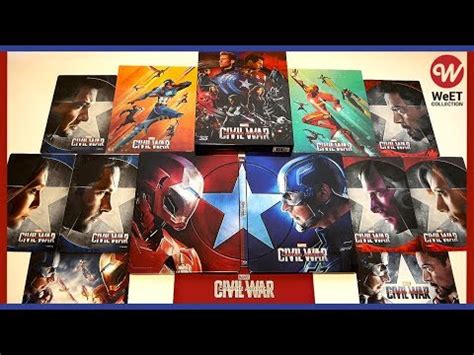 Captain America Civil War Full Slip D Blu Ray Steelbook Unboxing Weet Collection Exclusive