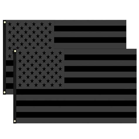 Global Phoenix All Black American Flag 3x5ft Uv Protection Black Us