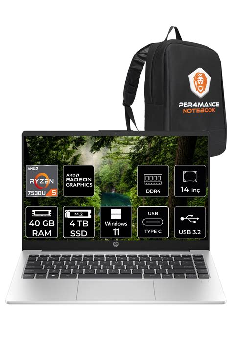 Hp G Ryzen U Gb Ram Tb Ssd Hd W Pro A Ea Per Çanta idefix