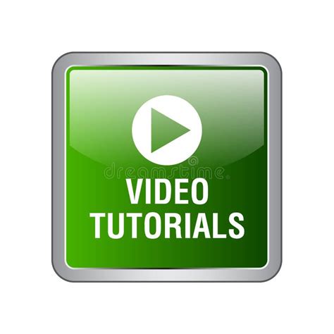 Video Tutorial Button Stock Illustration Illustration Of Buttons