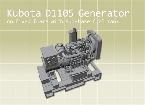 132 And 135 Kubota D1105 Engine Generator Id 1313