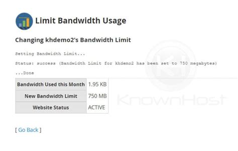 How To Limit Bandwidth Usage For Cpanel Knownhost