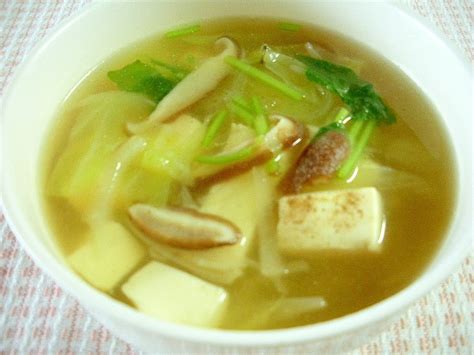 豆腐とキャベツとしいたけのスープ レシピ・作り方 By Kojarin7 楽天レシピ