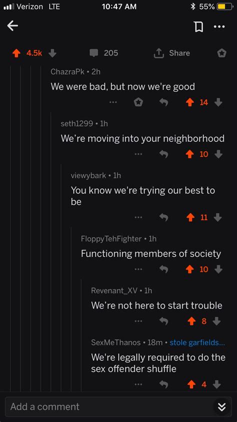 The Sex Offender Shuffle Rredditsings
