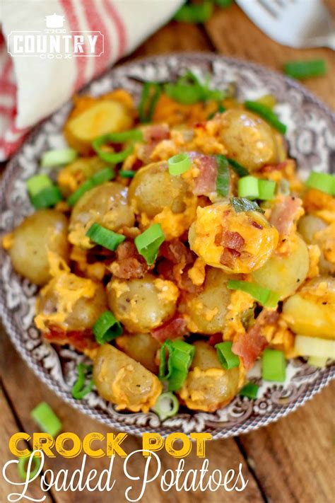 Crock Pot Loaded Little Potatoes The Country Cook