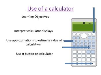 Using Of A Calculator Lesson By Joanne Brookes TpT