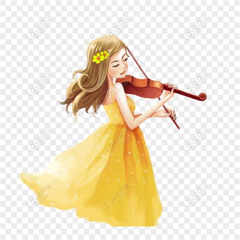 바이올린 소녀 요소 디자인 Png 일러스트 무료 다운로드 Lovepik