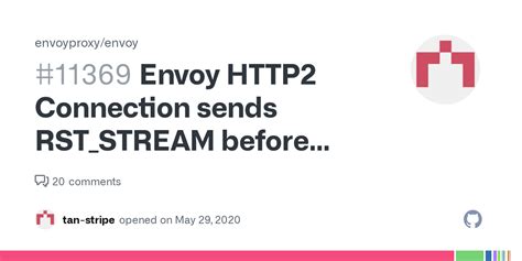 Envoy 2 Connection Sends Rststream Before Initial Headers Which