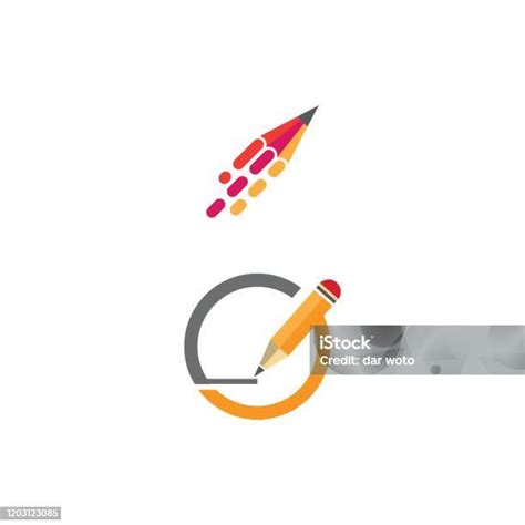 Desain Ilustrasi Vektor Ikon Pensil Ilustrasi Stok Unduh Gambar