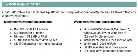 Final Draft 7 System Requirements Nanaxrenta