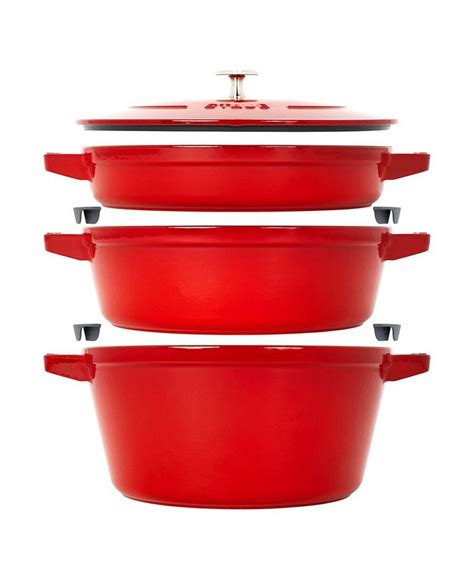 Staub Cast Iron 4 Piece Stackable Set Macy S